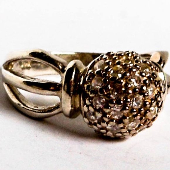 Jewelry | Sterling Crystal Ball Ring Size 6 12 | Poshmark